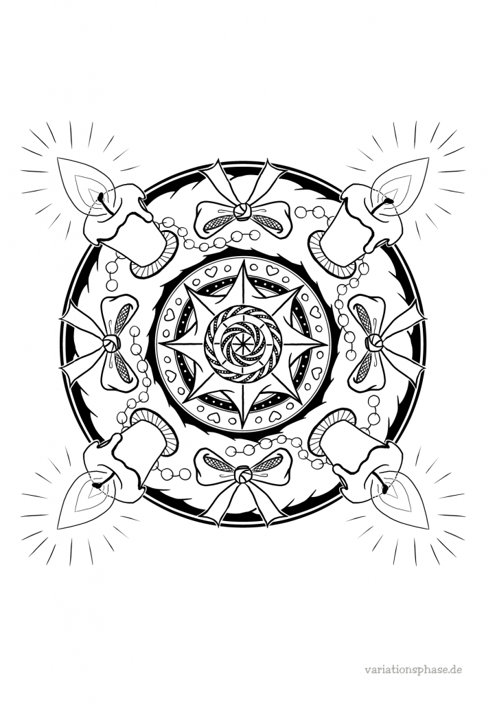 Weihnachtsmandalas zum Ausmalen - variationsphase